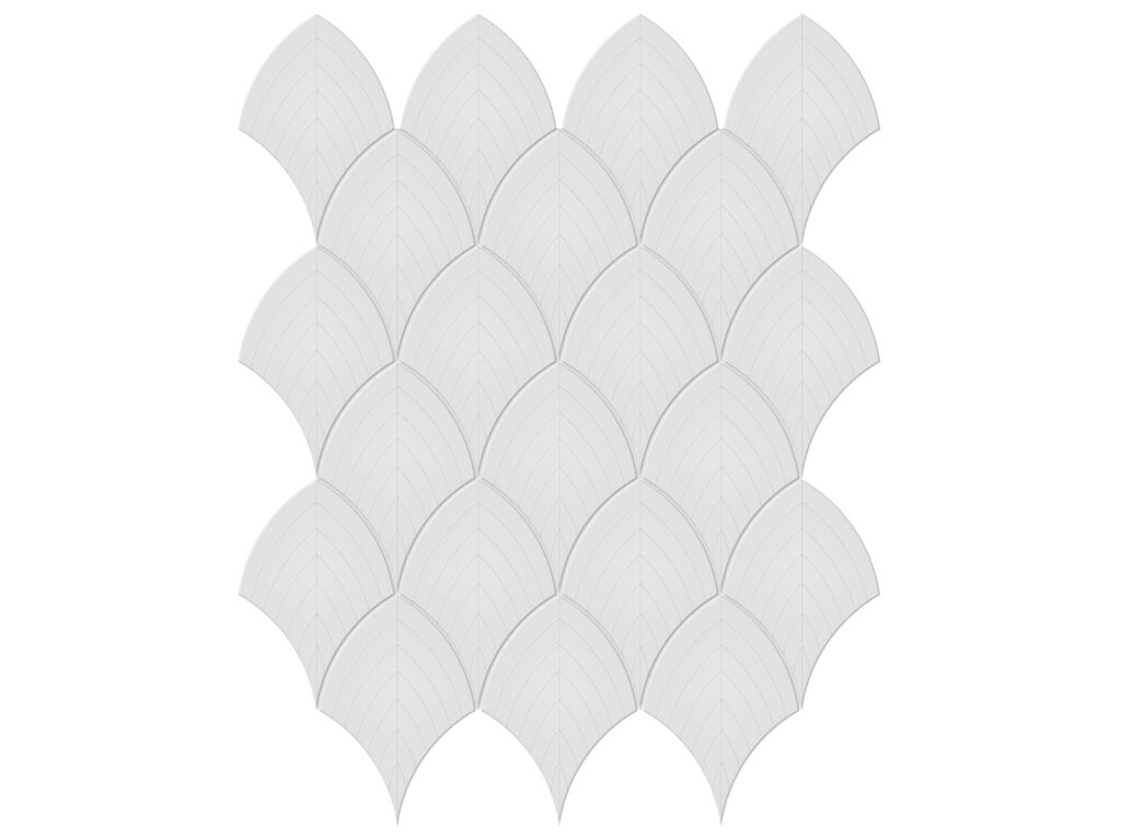 Soho Gallery Grey Scallop Glossy Mosaic – Tile Shoppe Edmonton
